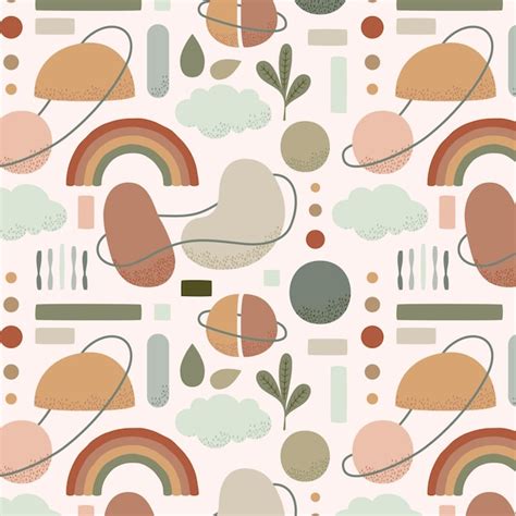 Free Vector Soft Earth Tones Pattern Template