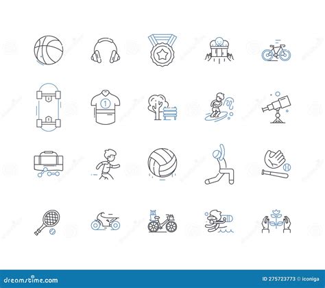 Diversion Line Icons Collection Distraction Fun Amusement