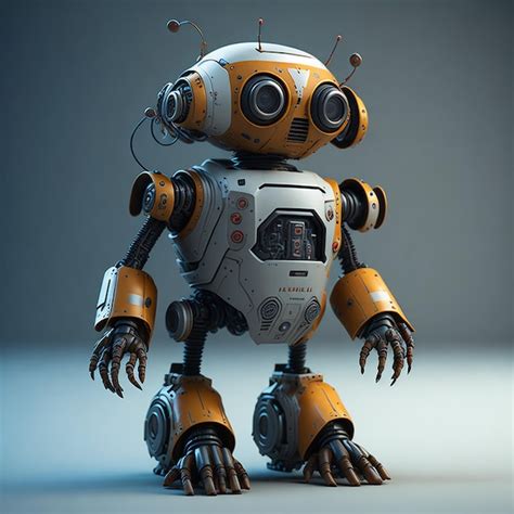 Premium Ai Image Small Robot Assistant Full Length