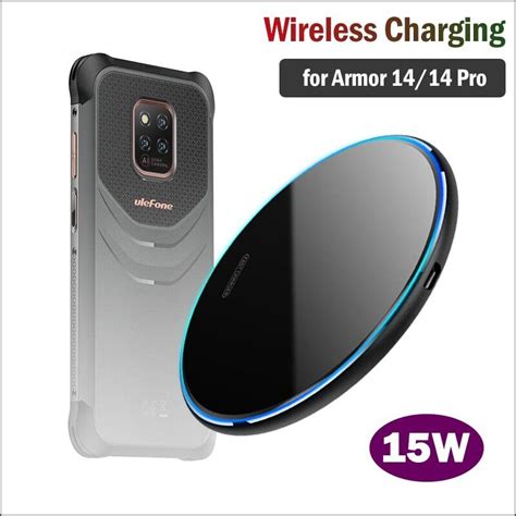W Fast Wireless Charger For Ulefone Power Armor Pro Phone With Led Ring Razanmall