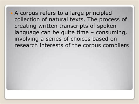 Corpus Linguistics Ppt