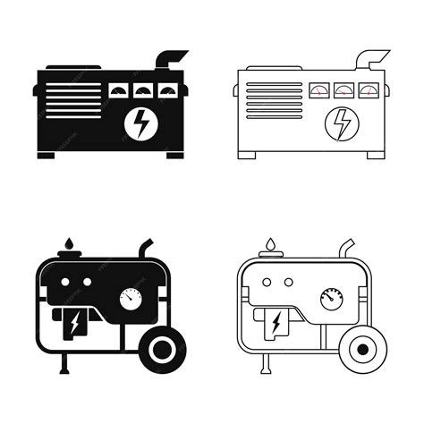 Premium Vector Electric Generator Icon