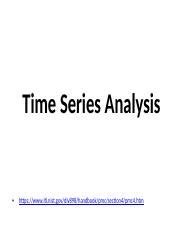 Time Series Part Pptx Time Series Analysis Https Itl Nist Gov Div Handbook Pmc