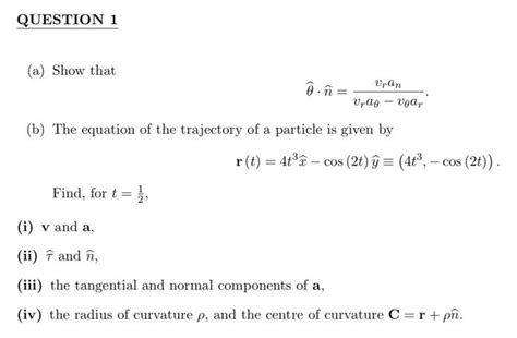 Solved a Show that θn vraθvθarvran b The equation of Chegg