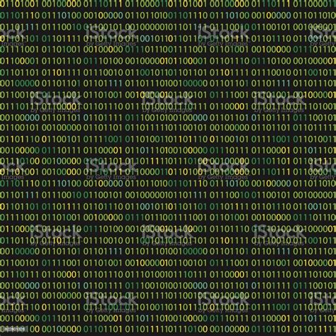 Binary Code Vector Seamless Pattern Zero One Computer Code Background Stock Illustration