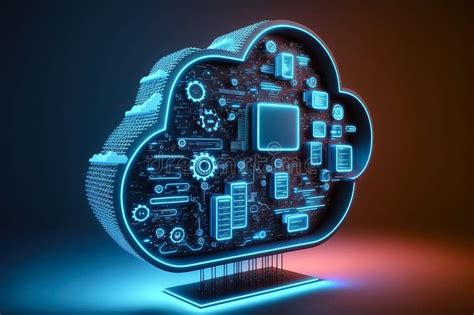 Abstract Cloud Computing Technology Concept Cloud Computing Data