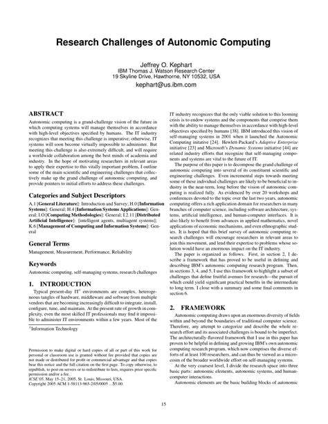 Pdf Research Challenges Of Autonomic Computing
