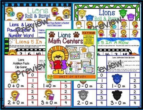 Lions Themed Literacy And Math Resource Bundle By The Teaching Scene By