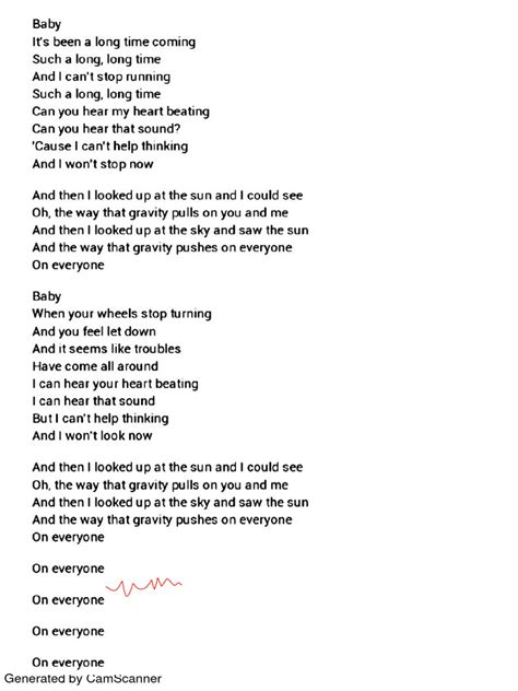 Gravity Lyrics Pdf