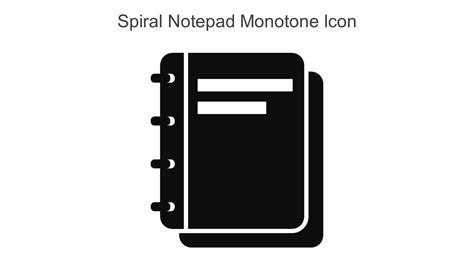 Spiral Notepad Monotone Icon In Powerpoint Pptx Png And Editable Eps Format PPT Sample