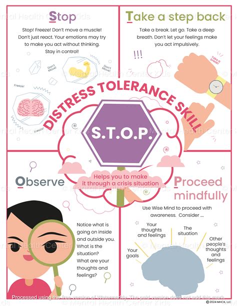 Dbt Stop Skill Pdf Mental Health Activities Therapy Activities
