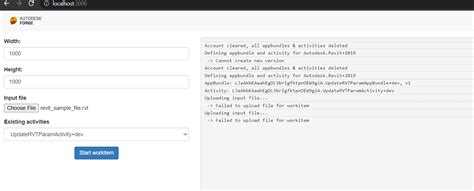 Autodesk Designautomation Forge Design Automation Revit Tutorial Error Stack Overflow