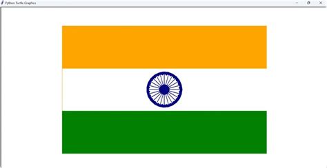 make an indian flag using turtle python with source code codewithcurious