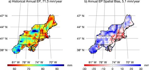 spatial distribution of a cesm wrf historical 1980 2005 extreme