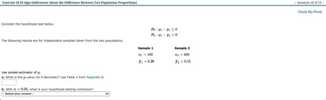 solved exercise 10 29 algo inferences about the difference