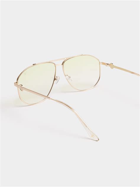 Metal Angular Aviator Sunglasses Bash