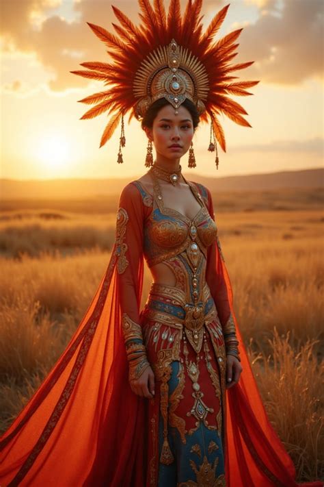 A regal young asian woman wear | image created by andux | Tensor.Art