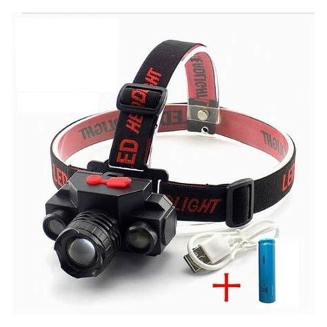 Челник с Три Диода И Акумулаторна Батерия Usb ЗАРЯДНО Led 1805 Риболовен Магазин Рибарче