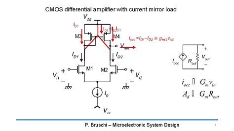 Cmos Differential Amplifier With Current Mirror Load Differential