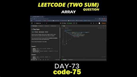 current coders 37 1000 leetcode problem two sum problem dsa