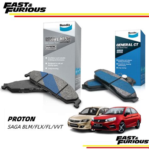 Bendix Brake Pad Saga Blm Fl Flx Saga Vvt Bt3 18 Bendix Metal King General Ct Front Fandf