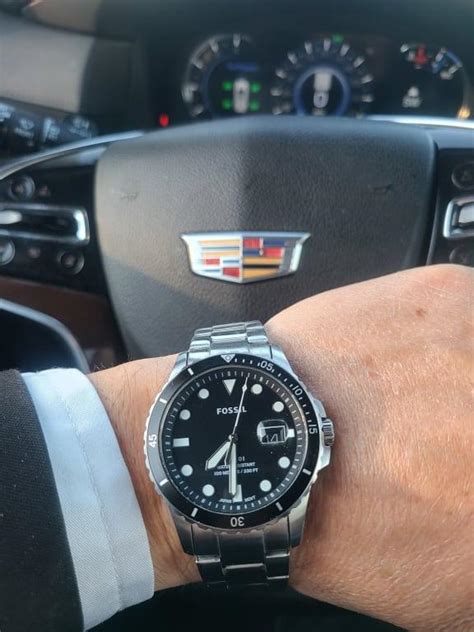 Fossil Men S Blue Dive Three Hand Date Gold Tone Stainless Steel Watch Mm Macy S