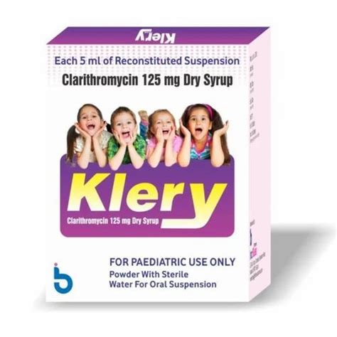 125mg Klery Clarithromycin Dry Syrup 125 Mg 5 Ml At ₹ 135 Box In Nadiad