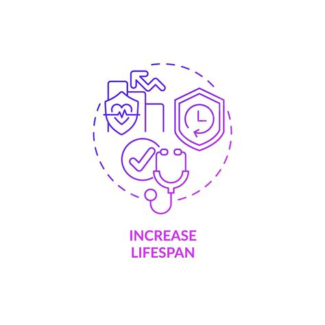 Increase Lifespan Purple Gradient Concept Icon Longevity Logo Visit Vector Longevity Logo
