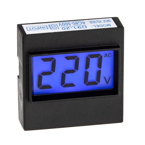 3 Digit Lcd Display With 80 500v Voltmeter For Black Panel 40x40x12mm
