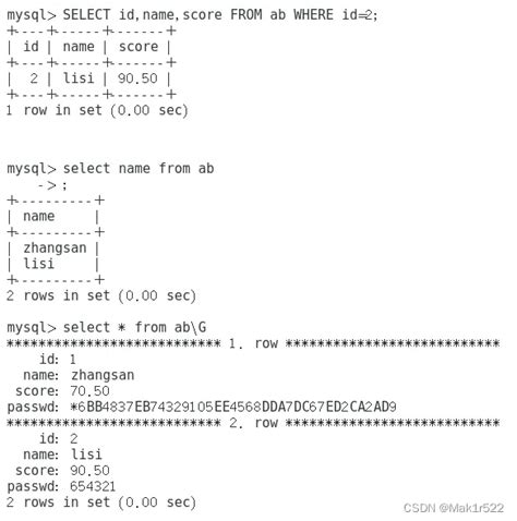 Mysql数据库基础和增删改查操作 mysql 第四讲 笔记 数据增删改和基本查询 CSDN博客