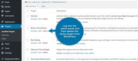 How To Turn Off Plugins Without Wp Admin Access Greengeeks