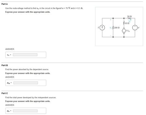 Solved Use The Node Voltage Method To Find V0 In The Cir