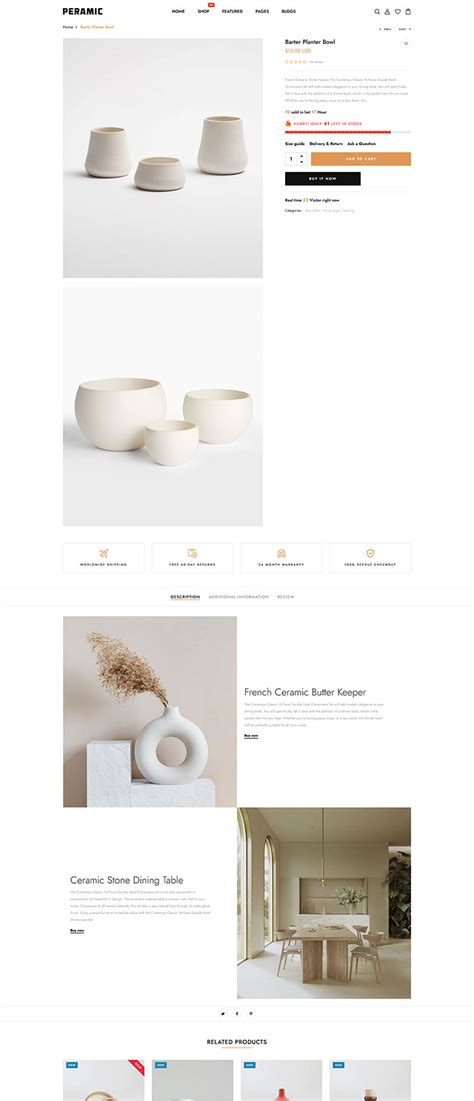 Peramic Ceramics And Pottery Decor Responsive Shopify Theme