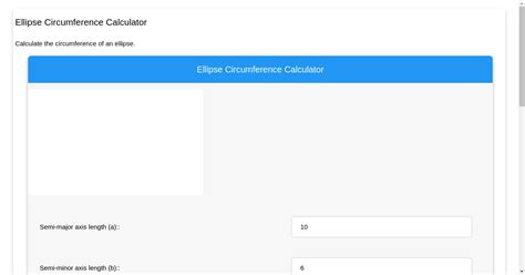 Ellipse Circumference Calculator