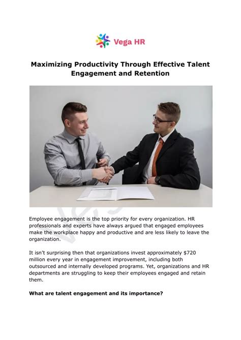 Ppt Maximizing Productivity Through Effective Talent Engagement And Retention Powerpoint