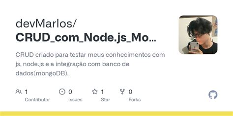 Github Devmarloscrudcomnodejsmongodbmongoose Crud Criado Para