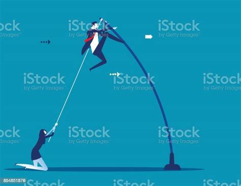 팀 성공의 방향으로 사업을 구동입니다 컨셉 비즈니스 벡터 일러스트 레이 션 가리키기에 대한 스톡 벡터 아트 및 기타 이미지