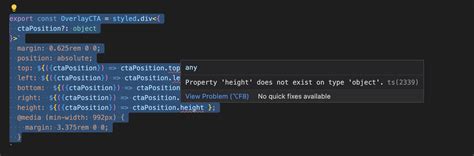 Javascript Type Declaration In Styled Component Css File Giving Off