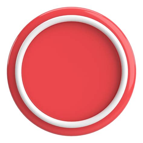Premium Photo 3d Circle Button Empty Button 3d Illustration
