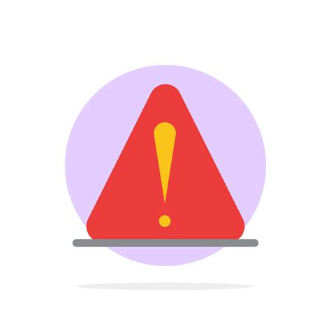 Alert Danger Warning Logistic Abstract Circle Background Flat Color Icon 14634104 Vector Art At