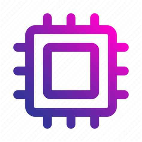 Processor Chip Cpu Electronic Computer Icon Download On Iconfinder