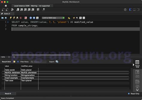 Mysql Insert String Function