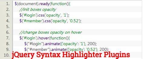Popular Jquery Syntax Highlighter Plugins Iamrohit In