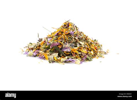 Dried Herbal Tea Leaves Stock Photo Alamy