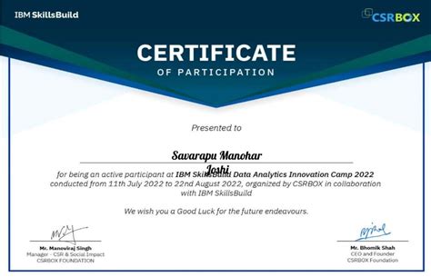 Innovation Dataanalytics Ibm Savarapu Manohar Joshi