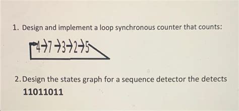 Solved 1 Design And Implement A Loop Synchronous Counter