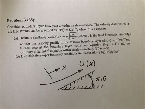 Solved Problem 3 35 Consider Boundary Layer Flow Past A