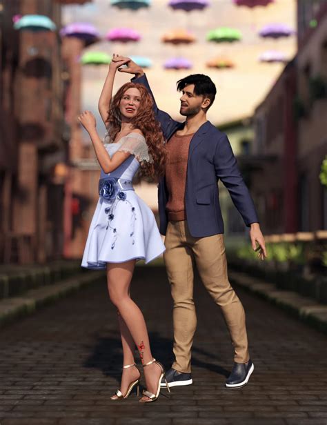 让我们为创世记 9 跳舞姿势集 Lets Dance Pose Set for Genesis 9 姿势 女性 DAZ3D下载站