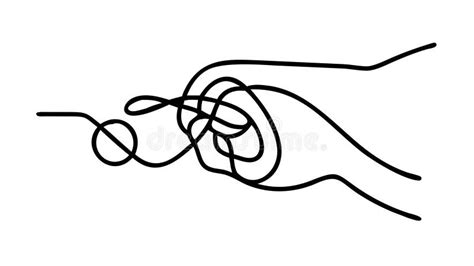 Tangled Line Icon Representing Complexity Problems And Confusion