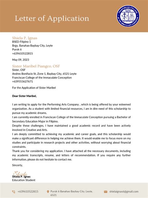 Application Letter Pdf